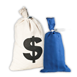 12W x 19H Canvas Coin Bags - Box of 5