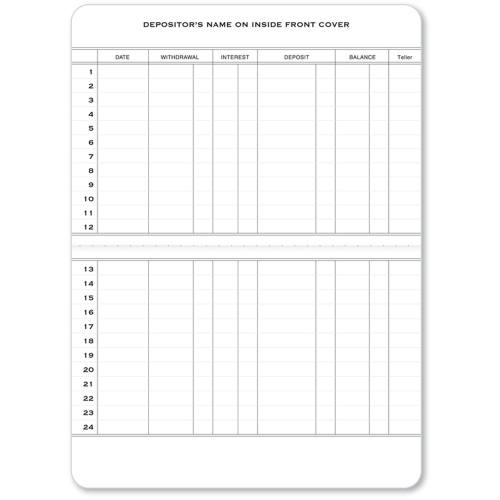 Savings Passbook w/ Custom Full Color Cover - 3-7/16Wx5H - Stock 12 ...