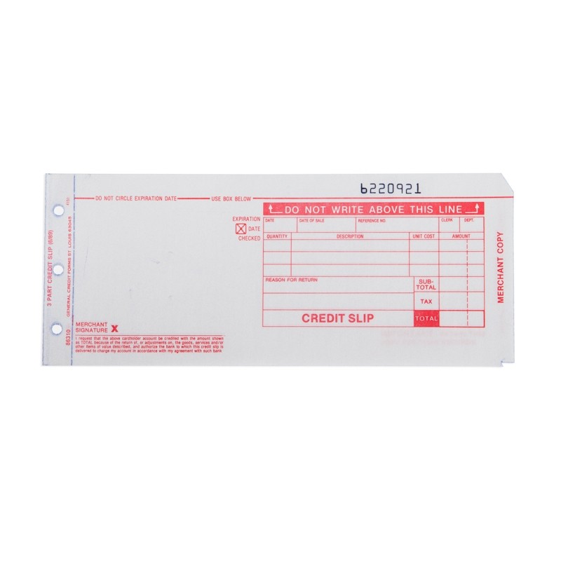 Three Part Carbonless Charge Slips (Large) - Case of 4000