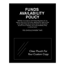 Funds Availability Policy Signs