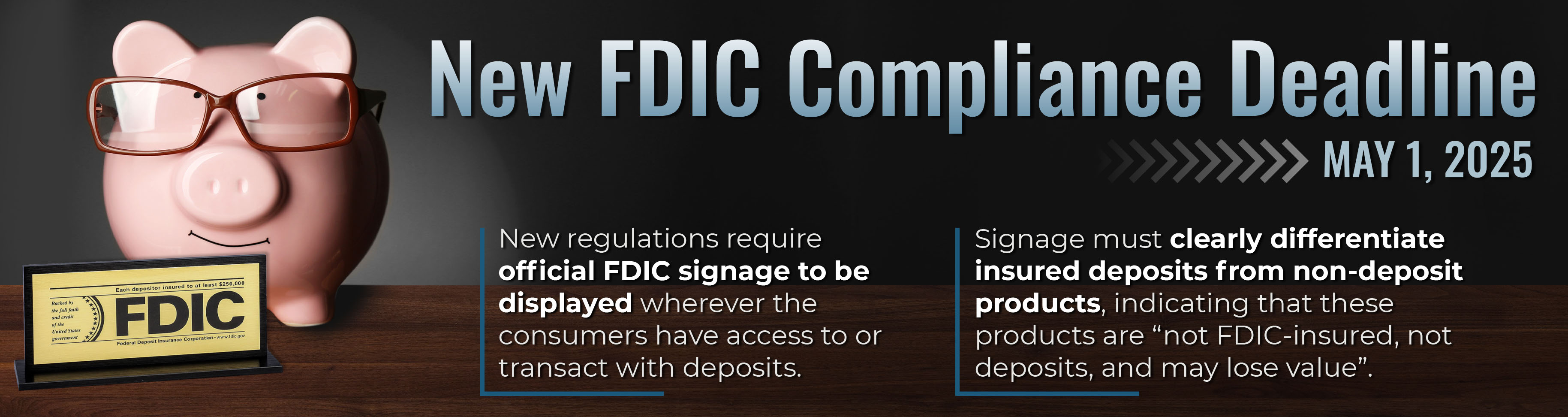 FDIC Signage for Bank Compliance & Branding